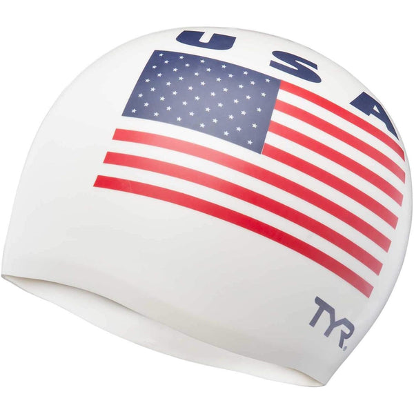 TYR Adult USA Silicone Swim Cap - Ourland Outdoor